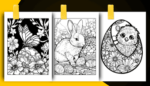 Easter Coloring Book - 50 Coloring Pages for Adults & Teens